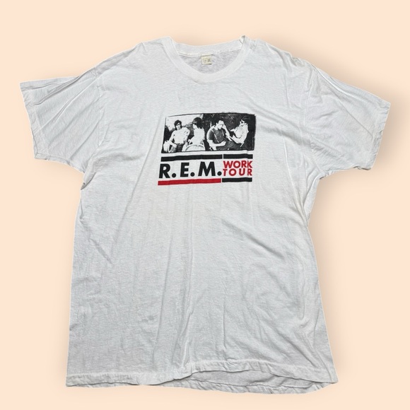 Screen Stars | Shirts | Vintage 98s Rem T Shirt Mens 2xl White 1987 ...